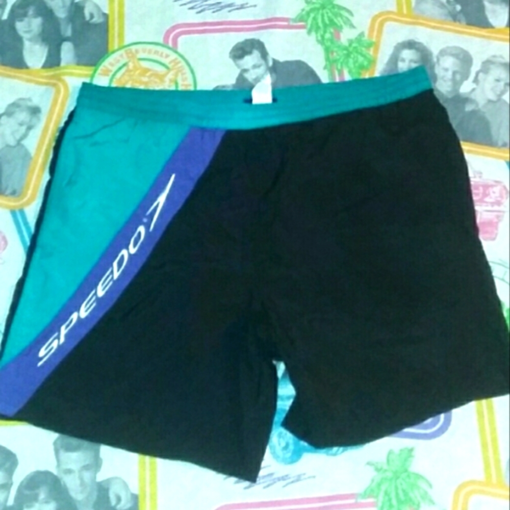 80s Speedo Swimming Trunks Board Shorts Vintage - Gem